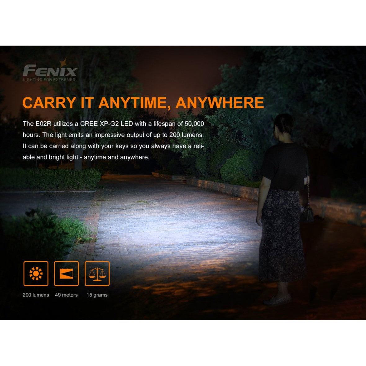 Fenix RECHARGEABLE flashlight E02R - Brown – Viper Tactical